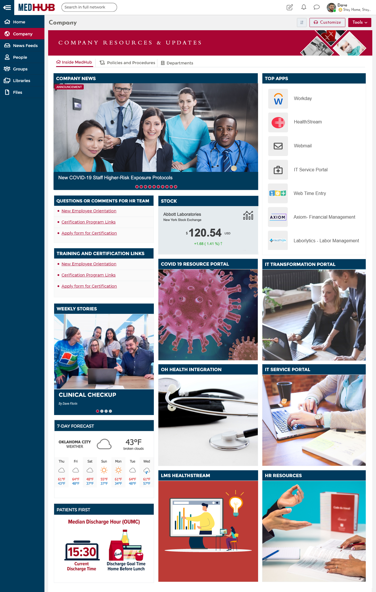 16 Intranet Design examples to Inspire Your Work Hub - MangoApps Blog