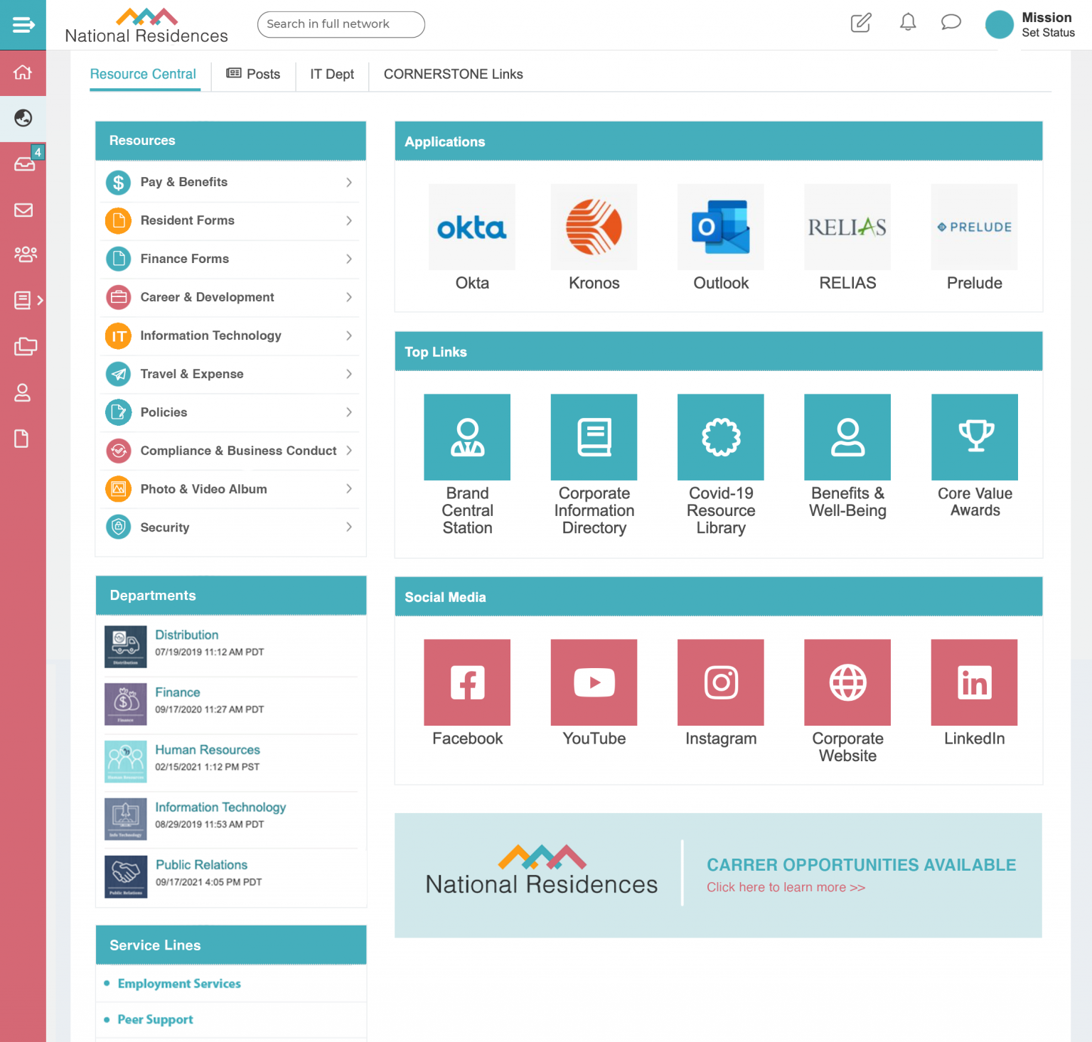 16 Intranet Design examples to Inspire Your Work Hub - MangoApps Blog