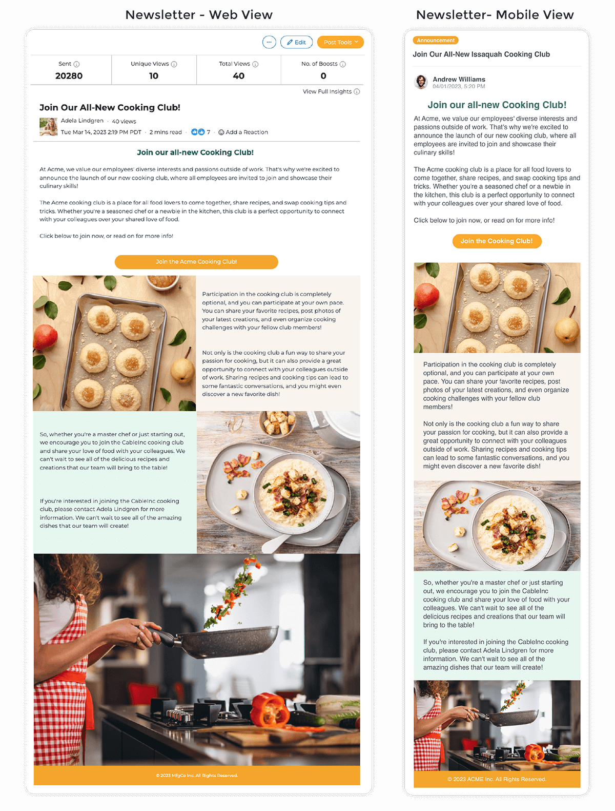 Company Newsletter Ideas and Editable Newsletter Templates – MangoApps Blog