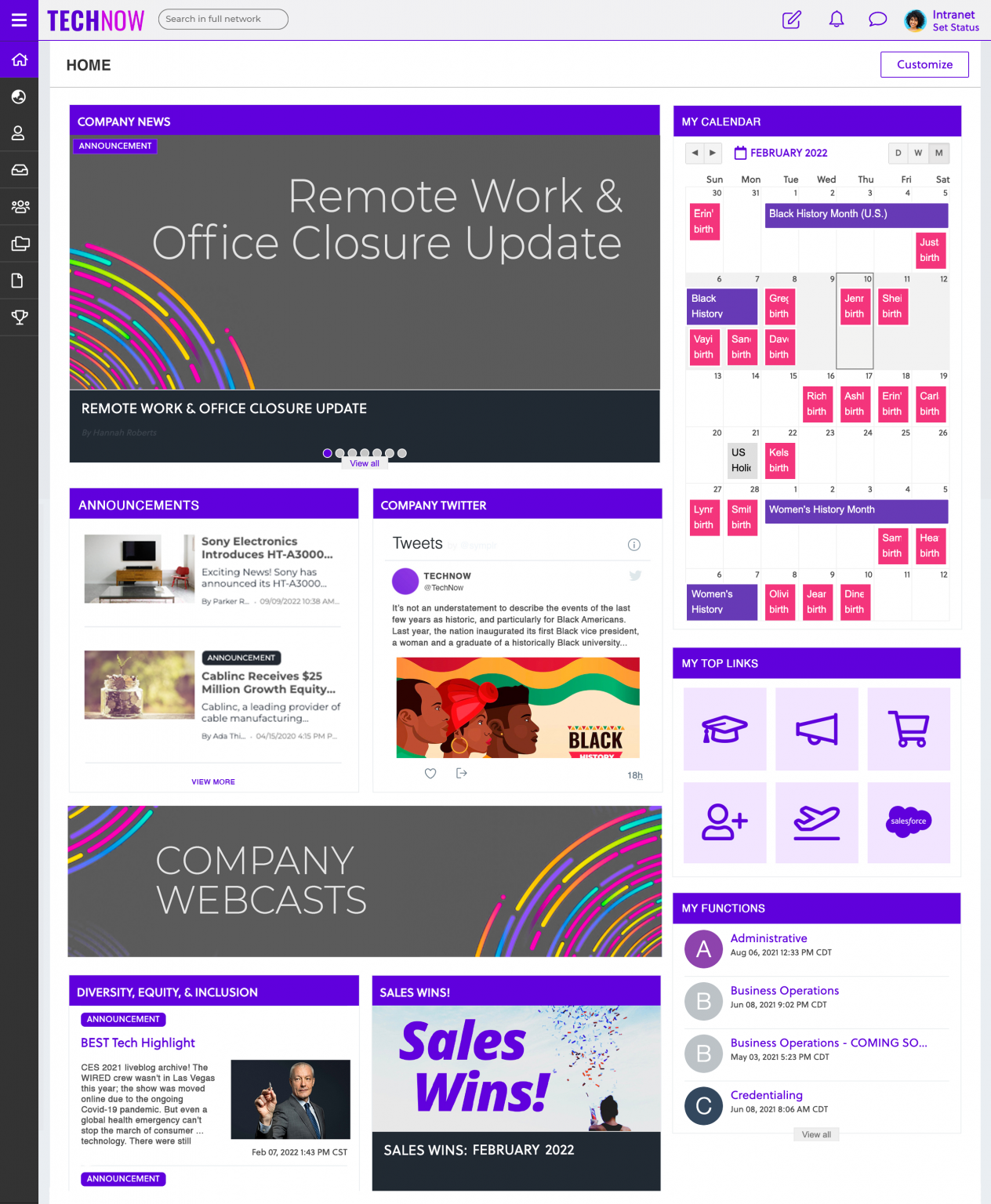 16 Intranet Design examples to Inspire Your Work Hub - MangoApps Blog