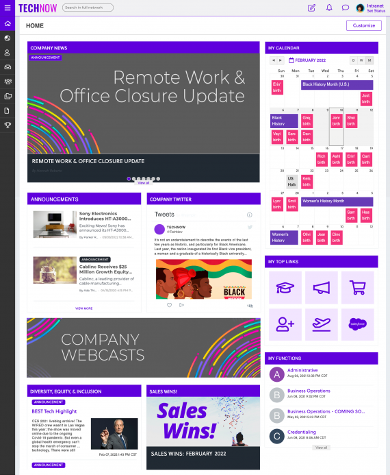 16 Intranet Design examples to Inspire Your Work Hub - MangoApps Blog